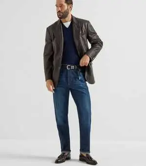 Brunello Cucinelli Cashmere V-neck Sweater - Blue