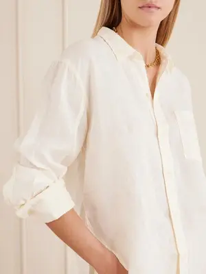 Citizens Of Humanity Kayla Shrunken Linen Shirt - Neutrals