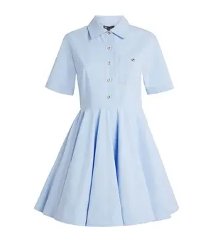 Maje Poplin Mini Shirt Dress - Blue