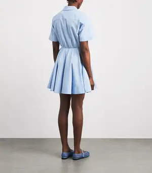 Maje Poplin Mini Shirt Dress - Blue