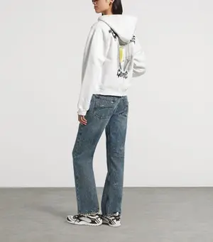 Balenciaga Cotton Salon De Couture Zip-up Hoodie - White