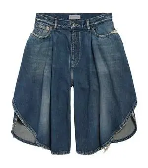 Balenciaga Raw Edge Hem Shorts For Women