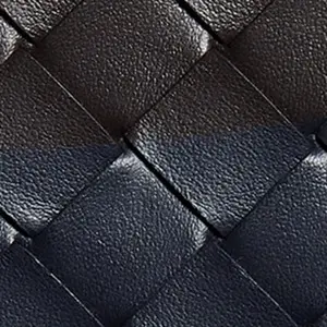 Bottega Veneta Leather Intrecciato Bifold Wallet - Blue