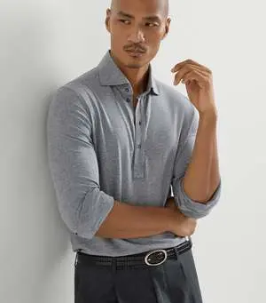 Brunello Cucinelli Cotton Jersey Polo Shirt - Grey