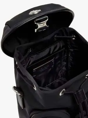 Moncler Nylon Backpack With Logo Patch - Black