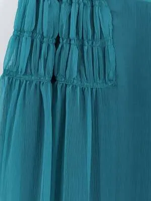 Dries Van Noten Scarlett Silk Skirt - Green