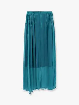 Dries Van Noten Scarlett Silk Skirt - Green