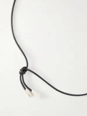 MARTHA CALVO Gold-plated, Pearl, And Silk Charm Necklace - Black