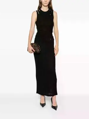 Viktor & Rolf Cut-out Ribbed Knit Tank Top - Black