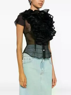 Viktor & Rolf Silk Ruffled Blouse