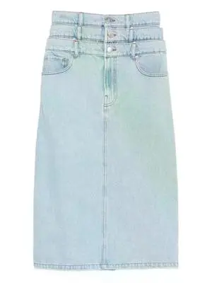 Viktor & Rolf Triple Layer Denim Skirt - Blue