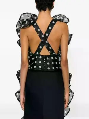 Viktor & Rolf Polka Dot-pattern Ruffled Blouse