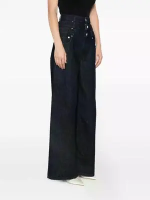 Viktor & Rolf Layered Wide Leg Jeans - Blue