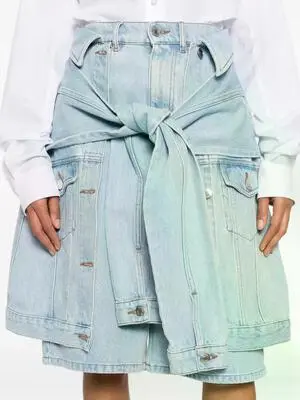 Viktor & Rolf Bow Drape Denim Shorts