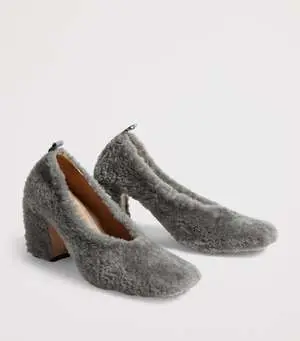 Bottega Veneta Shearling Allegra Pumps