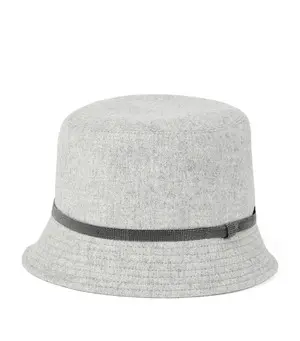Brunello Cucinelli Wool-cashmere Bucket Hat - Grey