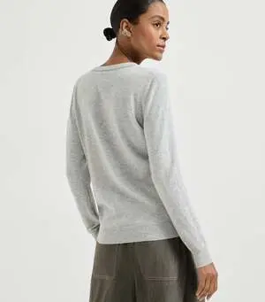 Brunello Cucinelli Cashmere Monili-trim Sweater - Grey