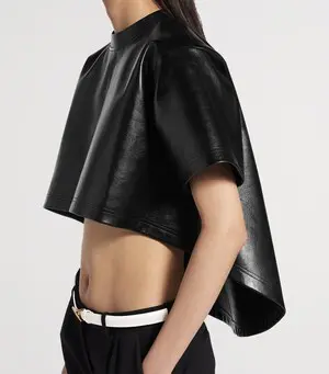 Balenciaga Leather Top With Train Detail