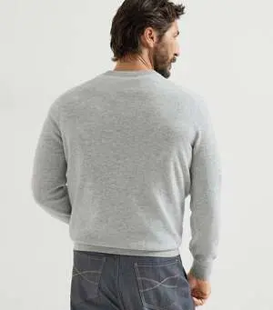 Brunello Cucinelli Cashmere V-neck Pullover - Grey