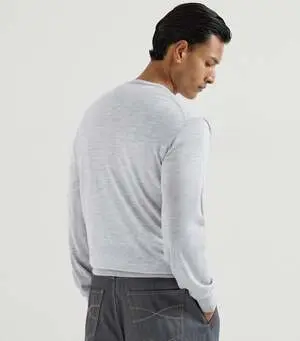Brunello Cucinelli Cashmere-silk V-neck Sweater