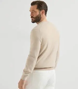 Brunello Cucinelli Cashmere V-neck Sweater - Beige