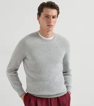 Brunello Cucinelli Cashmere Ribbed Sweater - Grey