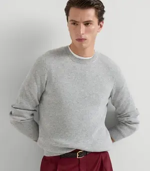 Brunello Cucinelli Cashmere Ribbed Sweater - Grey