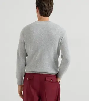 Brunello Cucinelli Cashmere Ribbed Sweater - Grey