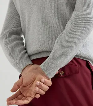 Brunello Cucinelli Cashmere Ribbed Sweater - Grey