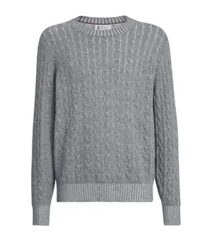 Brunello Cucinelli Cashmere Cable-knit Sweater - Grey