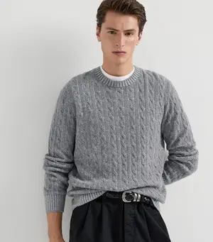 Brunello Cucinelli Cashmere Cable-knit Sweater - Grey