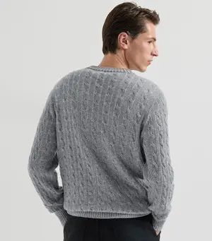Brunello Cucinelli Cashmere Cable-knit Sweater - Grey