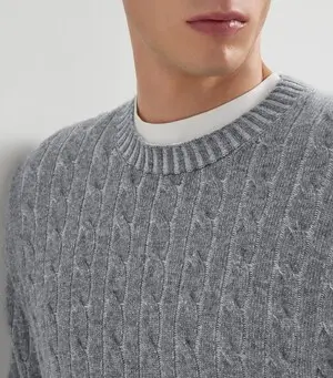 Brunello Cucinelli Cashmere Cable-knit Sweater - Grey