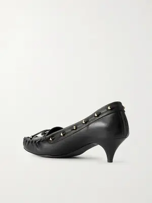 Khaite Milly Embellished Leather Pumps - Black