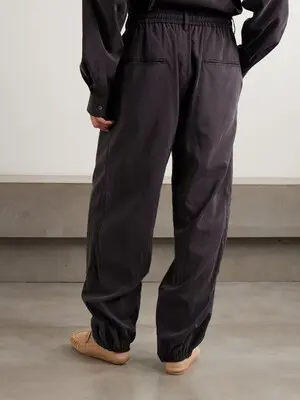 SSSTEIN Pleated Silk-blend Track Pants