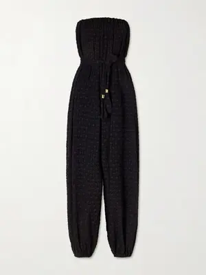 ERES Silk And Cotton-blend Jacquard Jumpsuit - Black
