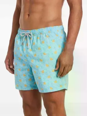 MC2 SAINT BARTH Printed Swim Shorts - Blue