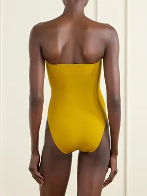 ERES Maharani Strapless Printed One-piece Swimsuit - Yellow
