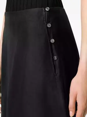 AMI Paris Silk Organza Midi Trapeze Skirt