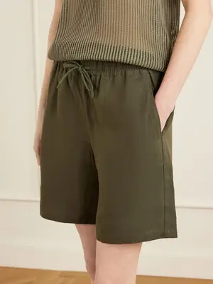 Aimé Leon Dore Linen Straight-leg Shorts