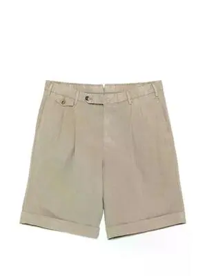 PT TORINO Pleated Turn-up Shorts