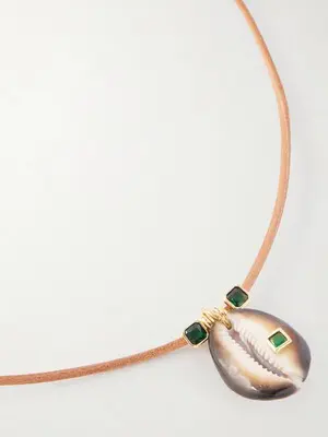 MARTHA CALVO Raya Suede Beaded Necklace