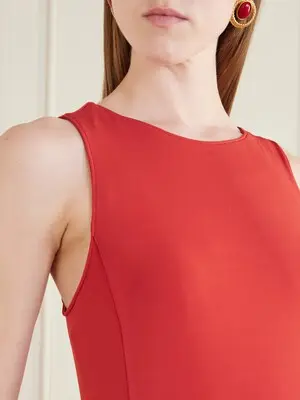 Max Mara Jersey Maxi Dress - Red