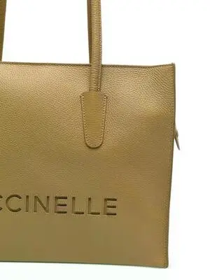 COCCINELLE Grained Leather Tote Bag