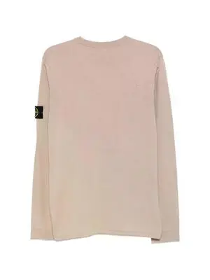 Stone Island Logo-patch Crew-neck Sweater - Neutrals