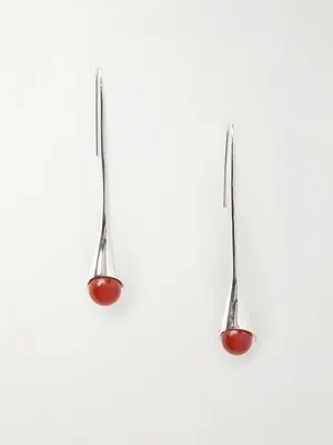 SOPHIE BUHAI Vienna Silver And Carnelian Dangle Earrings - Red