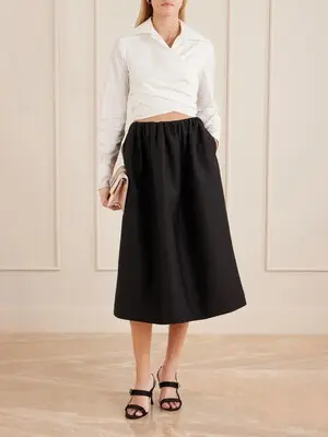 PATOU Cotton-poplin Knotted Blouse - White