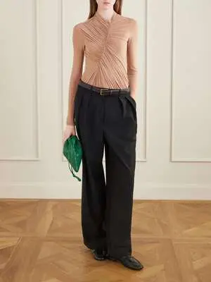 Stella McCartney Draped Crepe-jersey Bodysuit