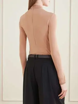 Stella McCartney Draped Crepe-jersey Bodysuit