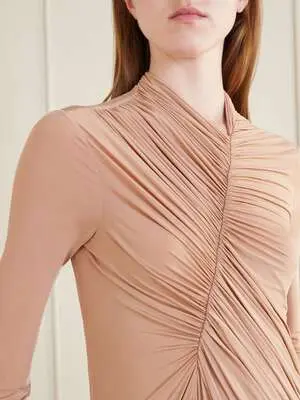 Stella McCartney Draped Crepe-jersey Bodysuit